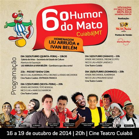 HUMOR DO MATO 6º HUMOR DO MATO FESTIVAL NACIONAL DO HUMOR DE MATO GROSSO