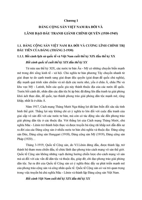 TIỂU LUẬN LỊCH SỬ ĐẢNG VỀ ĐẢNG CỘNG SẢN VIỆT NAM RA ĐỜI VÀ LÃNH ĐẠO ĐẤU
