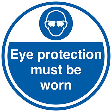 Panneau obligation avec pictogramme Lunettes de sécurité