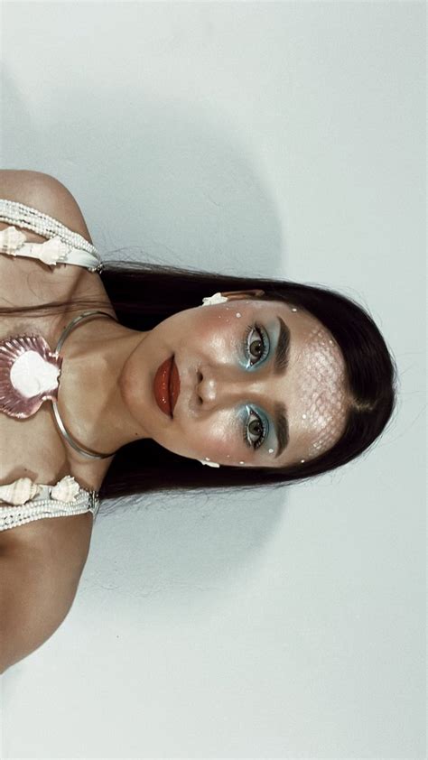 Siren Costume Em Maquiagem Sereia Halloween Fantasia Sereia