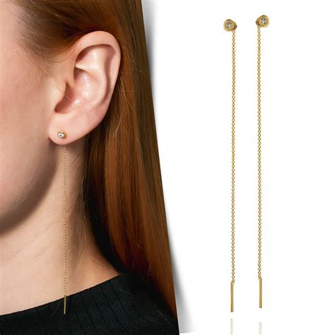 Brinco Fio Passante Zirconia Gota Semijoia Dourado 1 Html Donadiva
