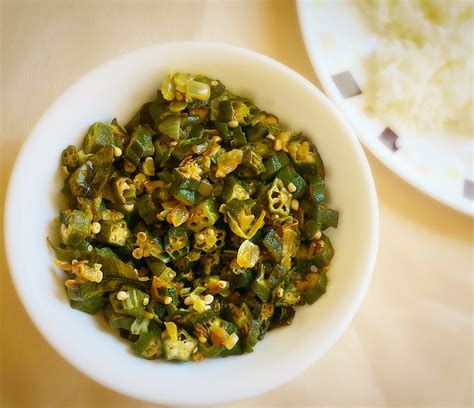 Bhindi Fry Okra Fry Recipe How To Make Vendakkai Fry Sandhya S Recipes