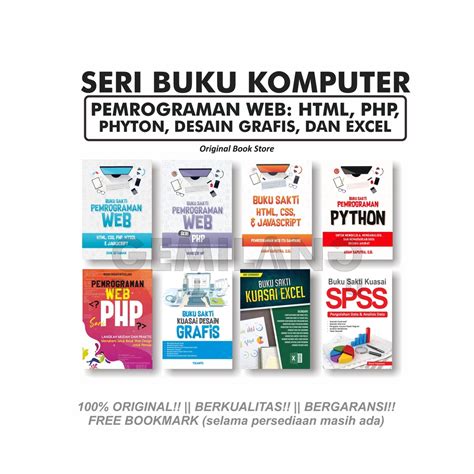 jual buku sakti pemrograman web html css php mysql and javascript python desain grafis ms