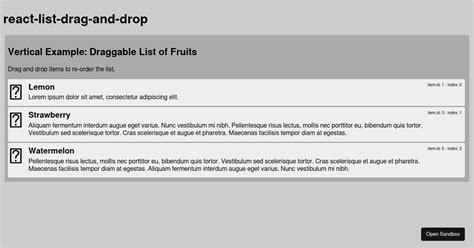 React List Drag Drop Typescript Example 2 Codesandbox