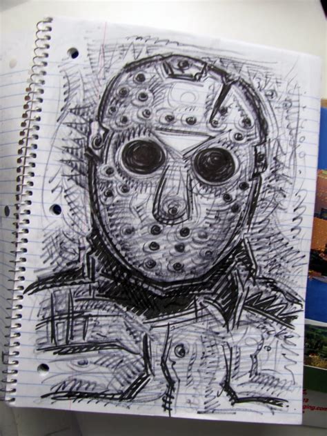 FRIDAY THE 13th S Jason Voorhees Original Drawing Etsy