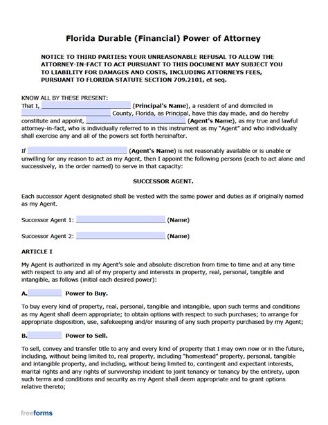 Free General Durable Power Of Attorney Hawaii Fillable Form Printable