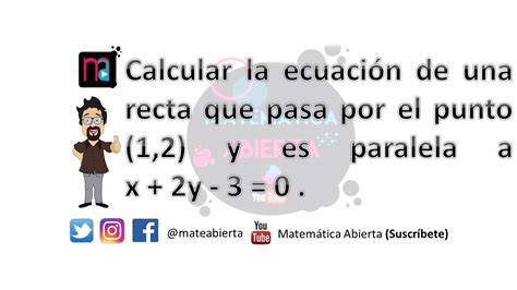 RECTA PARALELA A OTRA Ecuación de la recta Ejercicio N 1 Nivel