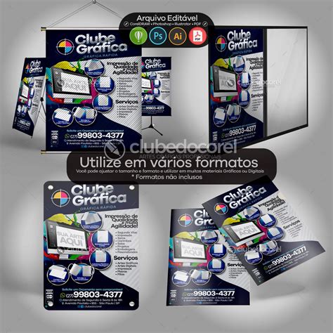 Gráfica Rápida Panfleto Flyer CDR PSD AI PDF 03 Clube do Corel