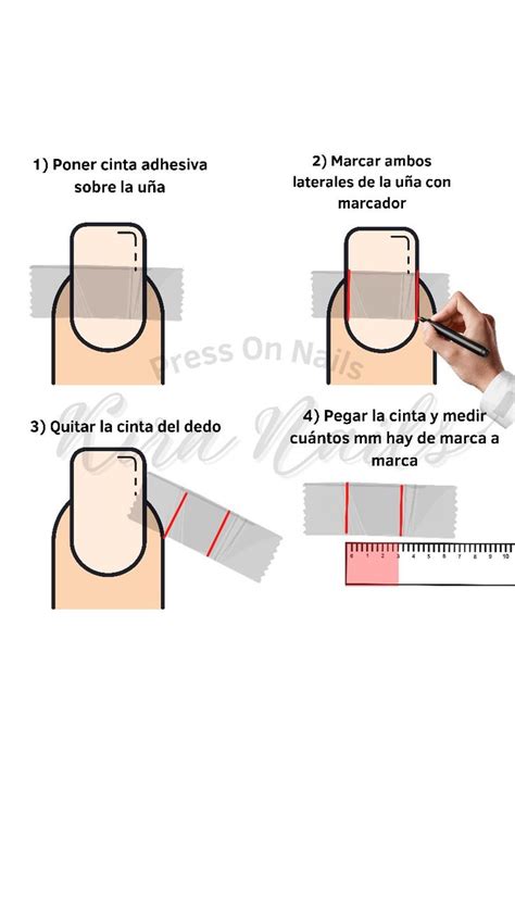 C Mo Medir Tus U As Manicura De U As U As Cinta Adhesiva