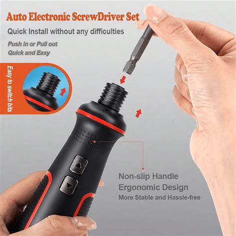 1 Tournevis électrique sans fil avec batterie rechargeable au lithium