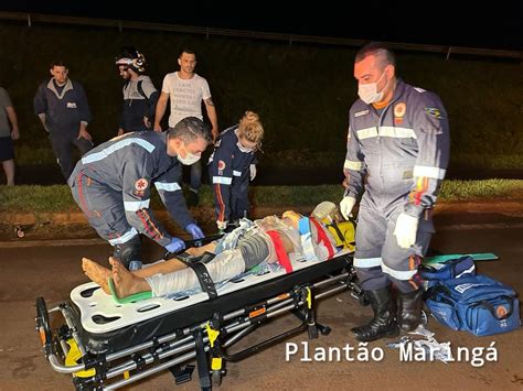 Idosa é intubada após ser atropelada por carro Plantão Maringá