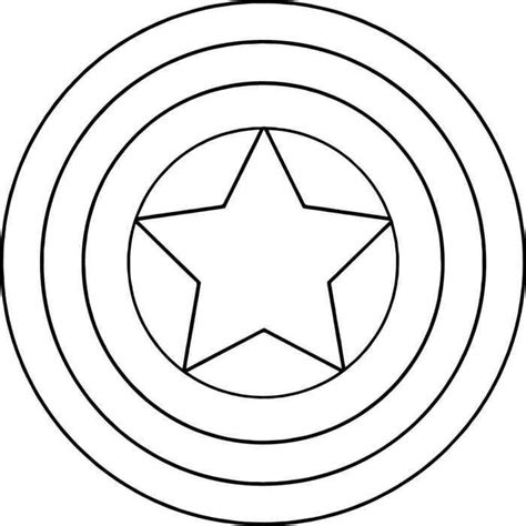 Captain America Shield Coloring Page Captain America Coloring Pages