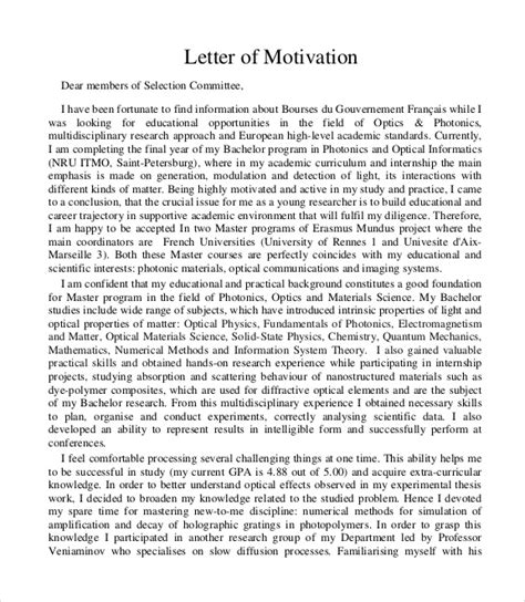Sample Motivational Letter For University Admission Not