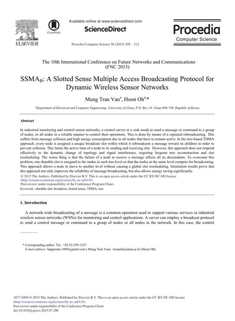 pdf ssmab a slotted sense multiple access broadcasting protocol for dynamic wireless sensor