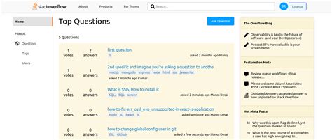 github dattareve07 stack overflow clone attempted to clone stack overflow using mern stack
