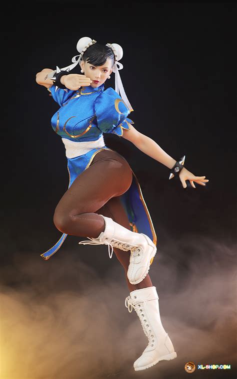 STAR MAN MS 008A 1 6 Female Fighter Chun Li Reprint Blue Cheongsam