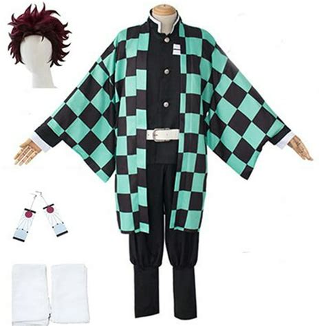 Adultos Y Niños Demon Slayer Cosplay Tanjirou Kamado Cosplay Disfraz Kimetsu No Yaiba Hombres