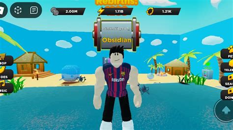 Getting Rebirth And 2 Million Strength Strongman Simulator Roblox