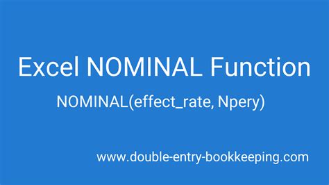 excel nominal function double entry bookkeeping