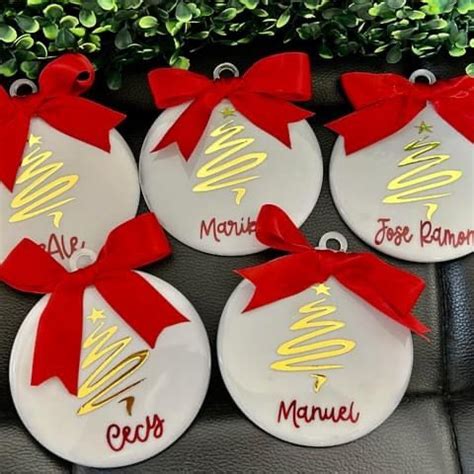 Esferas Resina En 2024 Bolas De Navidad Personalizadas Decorar Bolas