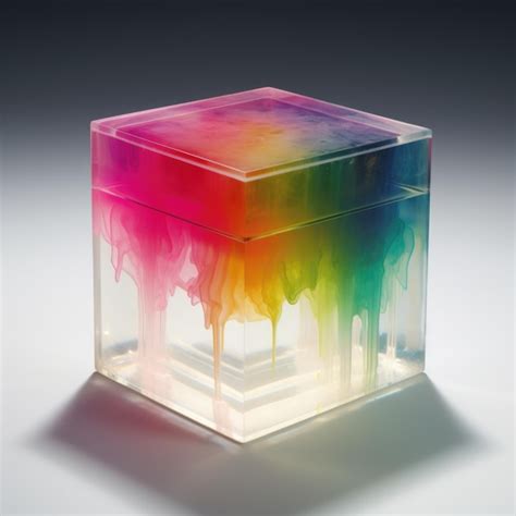 Premium AI Image A Multicolored Box Sitting On Top Of A Table