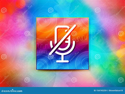 Mute Microphone Mute Audio Mic With Vector Line Art Icon On A