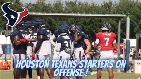 Houston Texans Starters ON OFFENSE CJ Stroud Starting QB YouTube