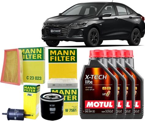 Kit Revisão Troca De Óleo 5w30 e Filtros Gm Onix Plus 1 0 12v Turbo