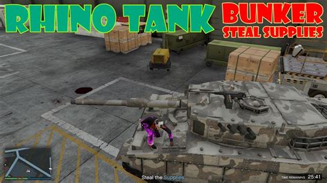 Rhino Tank Fort Zancudo Bunker Steal Supplies Mission Gta Online