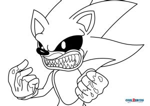Coloriages Sonic Exe Coloriages Gratuits à Imprimer