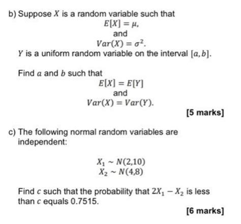 solved b suppose x is a random variable such that e[x]