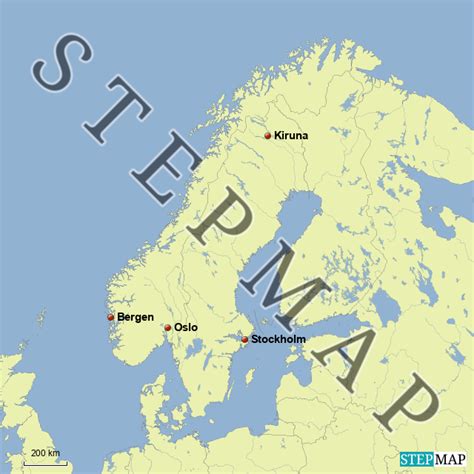 StepMap Schweden Landkarte für Deutschland