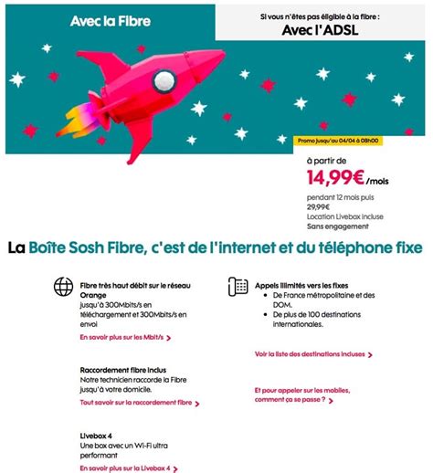 La box internet Sosh à 14 99 euros par mois en promo en 2022