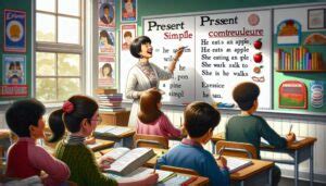 Inglés básico diferencias entre Present Simple y Present Continuous