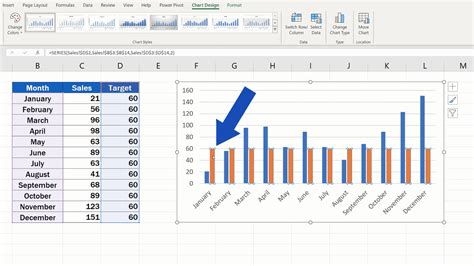 How To Add A Target Line In An Excel Graph