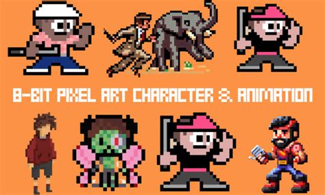 Create Bit Pixel Pixel Art Sprite Sheet Pixel Art Animation Logo