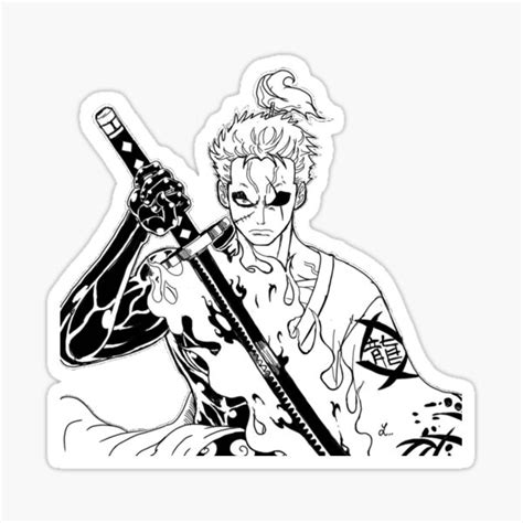 Anime Zoro One Piece Black White Zoro One Piece Black White Mobile