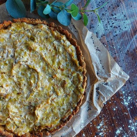 Quiche vegana de alho poró Receiteria