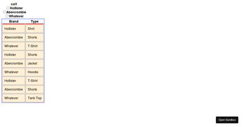 React Table Combined Filters Issue Forked Codesandbox