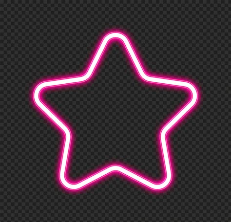 Hd Pink Glowing Neon Star Png Citypng