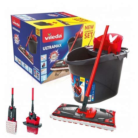 Zestaw Vileda UltraMax Wiadro Z Wyciskaczem Kij Mop ABIBO
