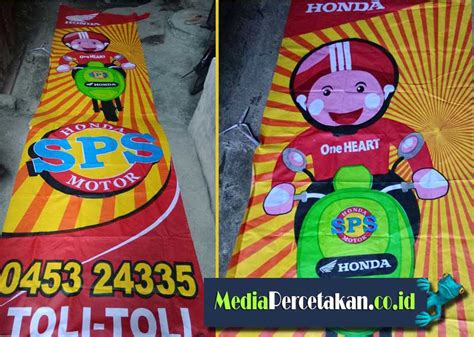 Cetak Spanduk Kain Honda Media Percetakan