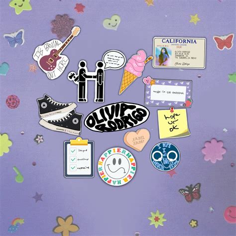 Sour Stickers Olivia Rodrigo Etsy UK