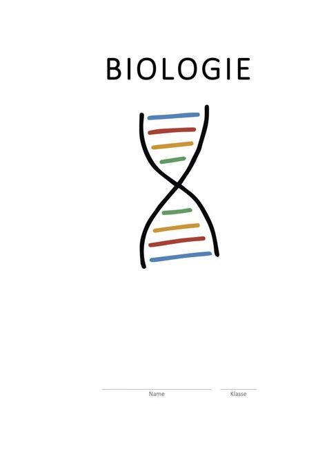 Deckblatt Paket Biologie Mit Inhaltsverzeichnis Convictorius