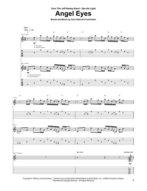 Angel Eyes Guitar Chords