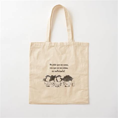 Bolsa de tela Citas españolas y cómics de Mafalda de MinimalistLive