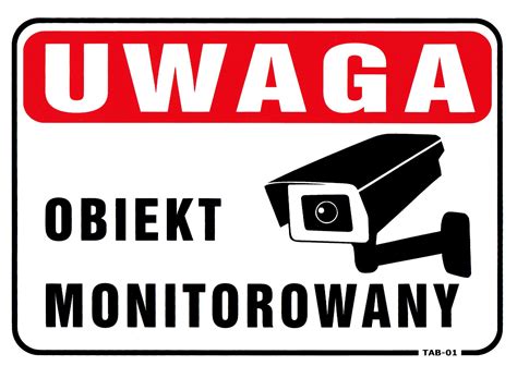 Tabliczka UWAGA OBIEKT MONITOROWANY Sklep IVEL PL
