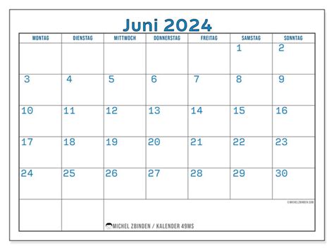 Kalender Juni 2024 49 Michel Zbinden DE