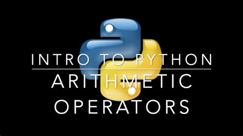 python arithmetic operators youtube
