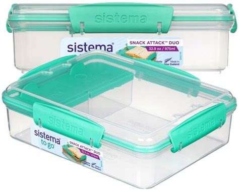 SISTEMA LUNCHBOX POJEMNIK ŚNIADANIÓWKA SNACK DUO 975 ML